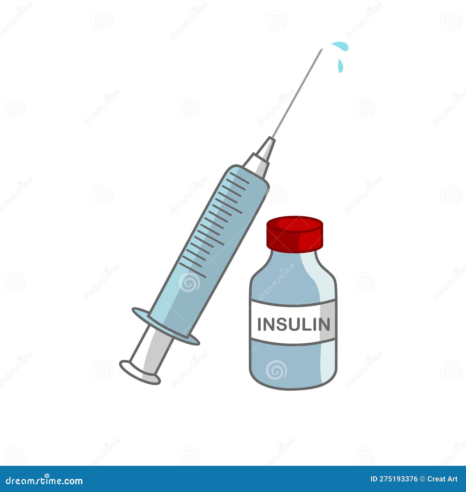 Vector De Jeringa De Insulina Ilustración del Vector - Ilustración de ...