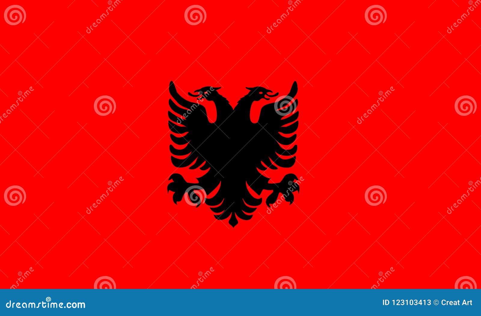 Vector De La Bandera De Albania Ejemplo De La Bandera De Albania ...