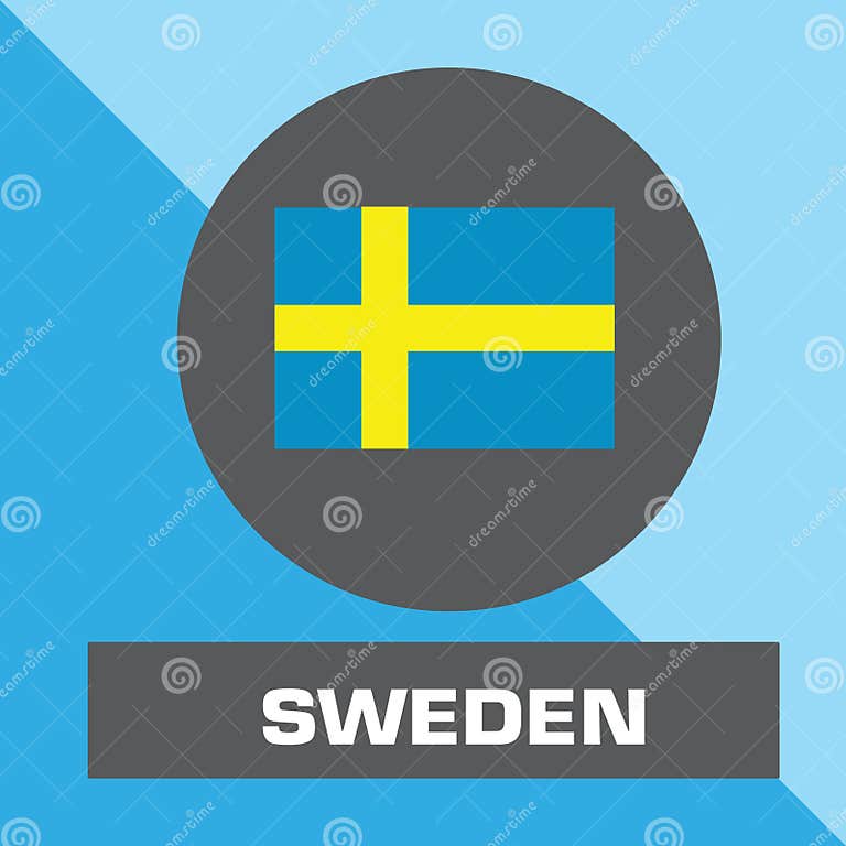 Vector De La Bandera De Suecia Ilustración del Vector - Ilustración de ...