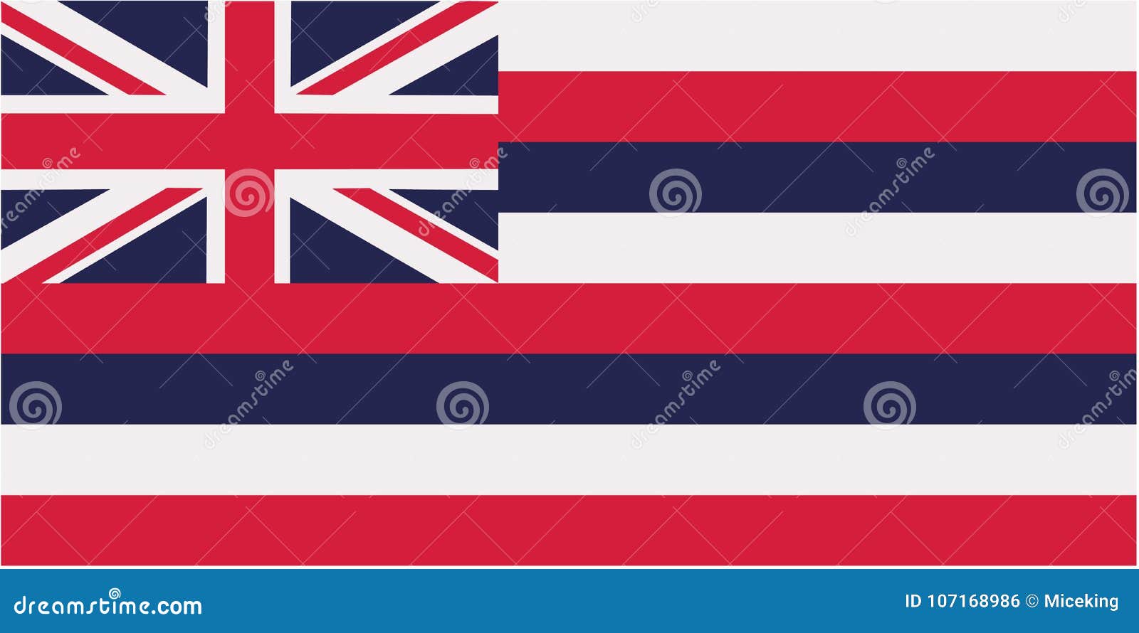 Vector De La Bandera De Hawaii Ilustración del Vector - Ilustración de ...
