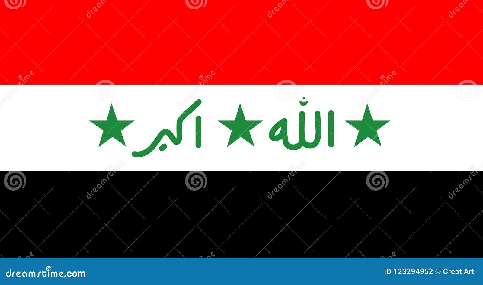 Vector De La Bandera De Iraq Ejemplo De La Bandera De Iraq Ilustración ...