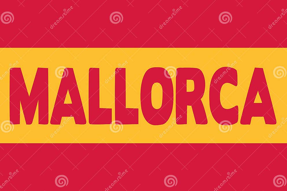 Vector De La Bandera De Mallorca Ilustración del Vector - Ilustración ...