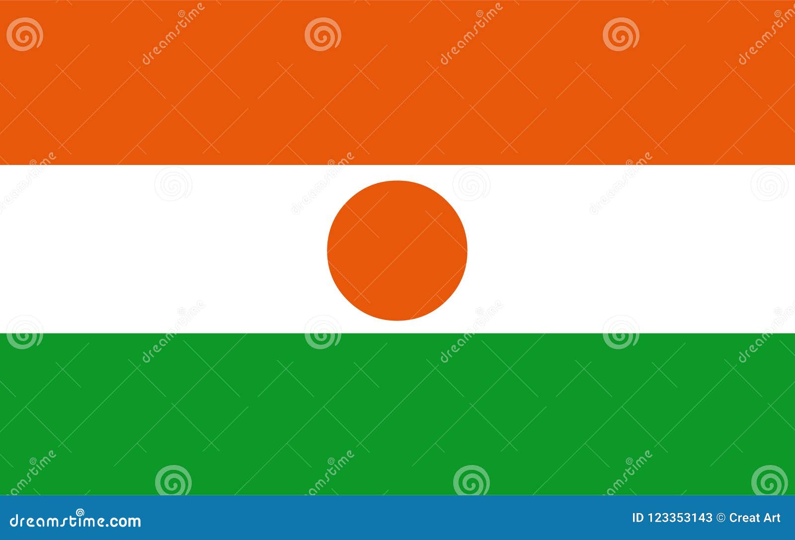 Vector De La Bandera De Niger Ejemplo De La Bandera De Niger ...