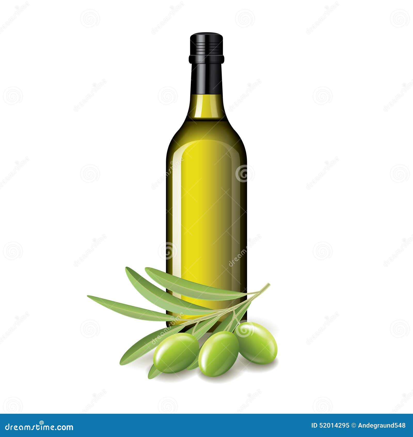 Vector De La Botella Y De Las Aceitunas Del Aceite De Oliva Ilustración ...