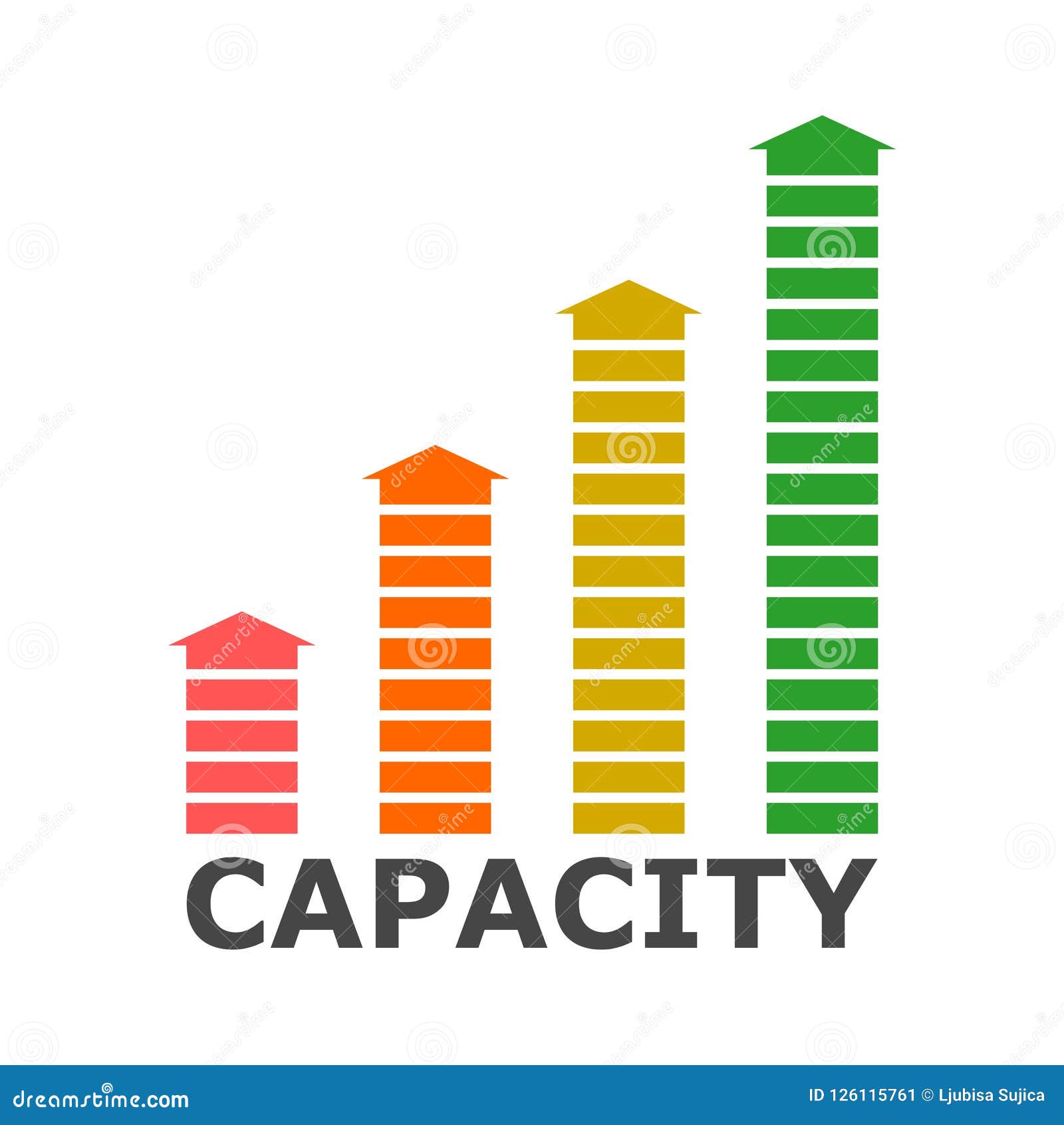 Vector De La Capacidad En El Fondo Blanco Stock de ilustración ...
