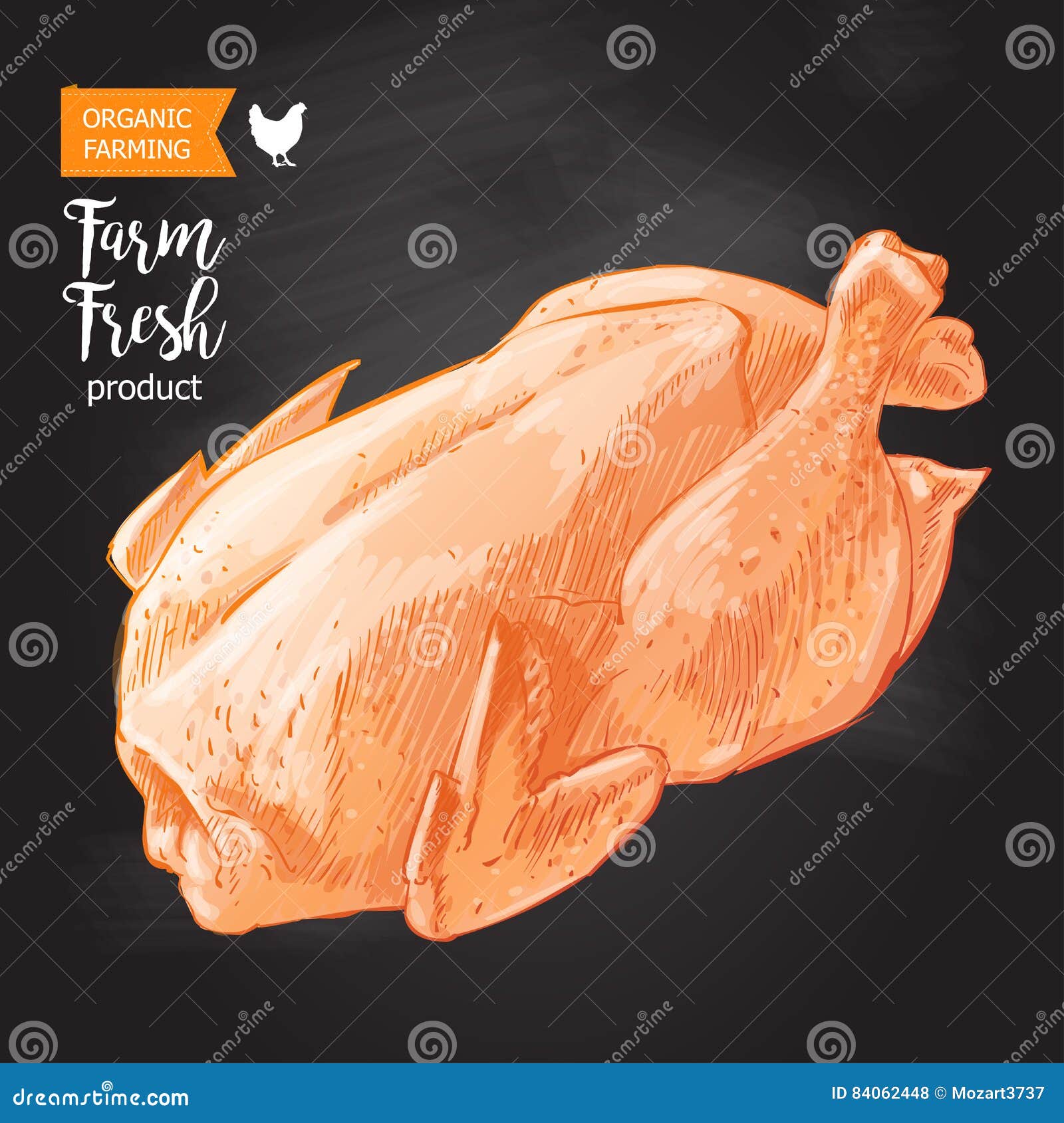 Vector De La Carne Del Pollo Ilustración del Vector - Ilustración de ...