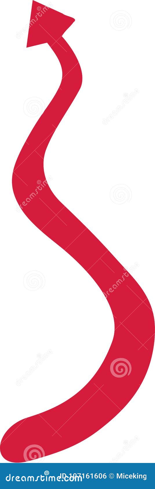 Vector De La Cola Del Diablo Ilustración del Vector - Ilustración de ...