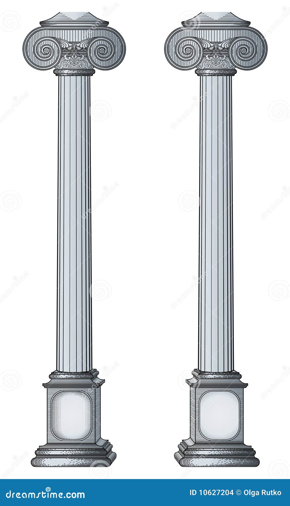 Vector de la columna ilustración del vector. Ilustración de curva ...