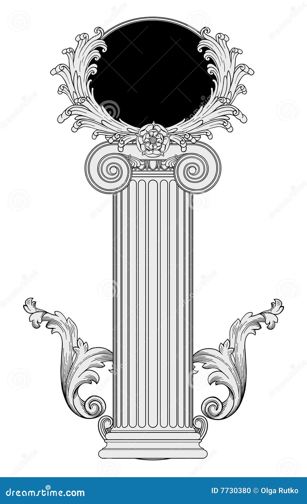 Vector de la columna ilustración del vector. Ilustración de vendimia ...