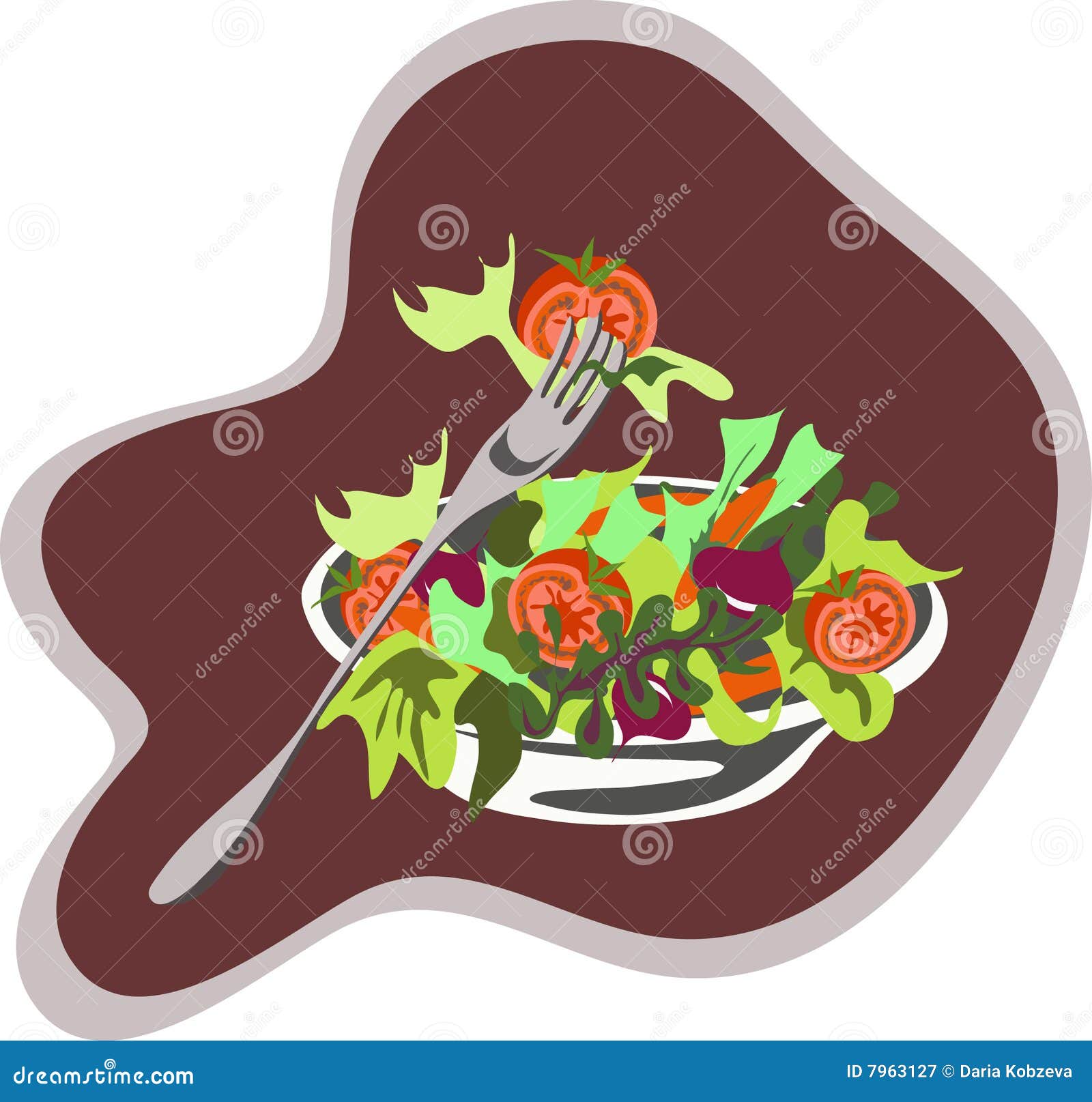 Vector De La Ensalada Verde Ilustración del Vector - Ilustración de ...