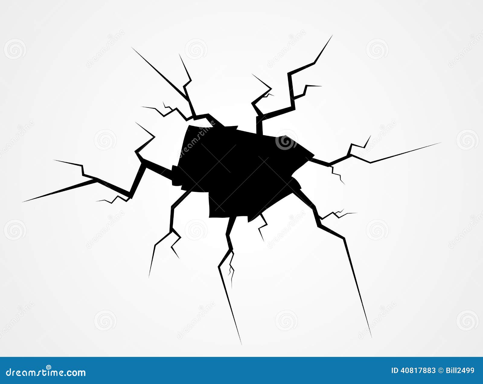 Vector de la grieta stock de ilustración. Ilustración de rotura - 40817883