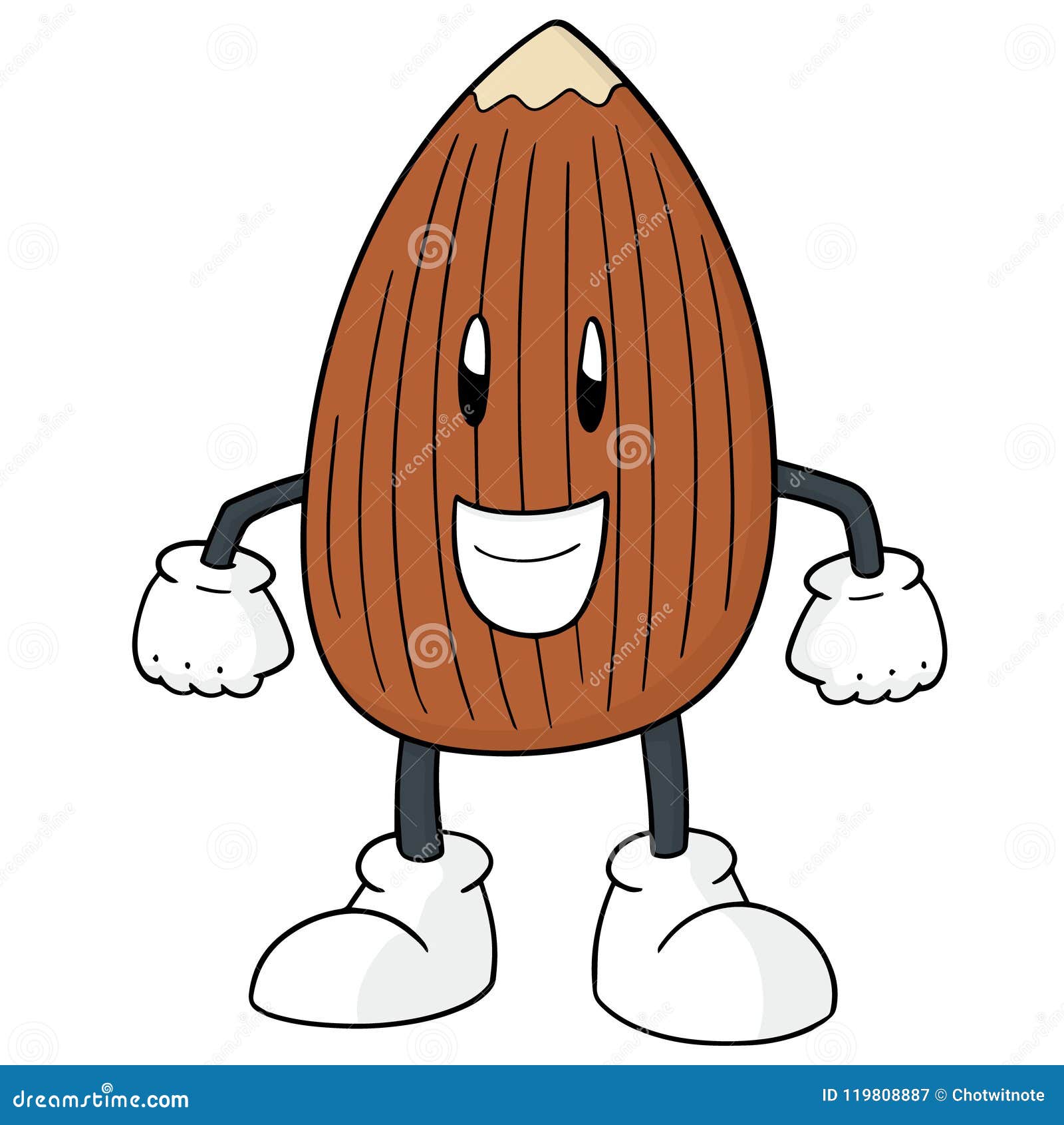 Vector De La Historieta De La Almendra Ilustración del Vector ...