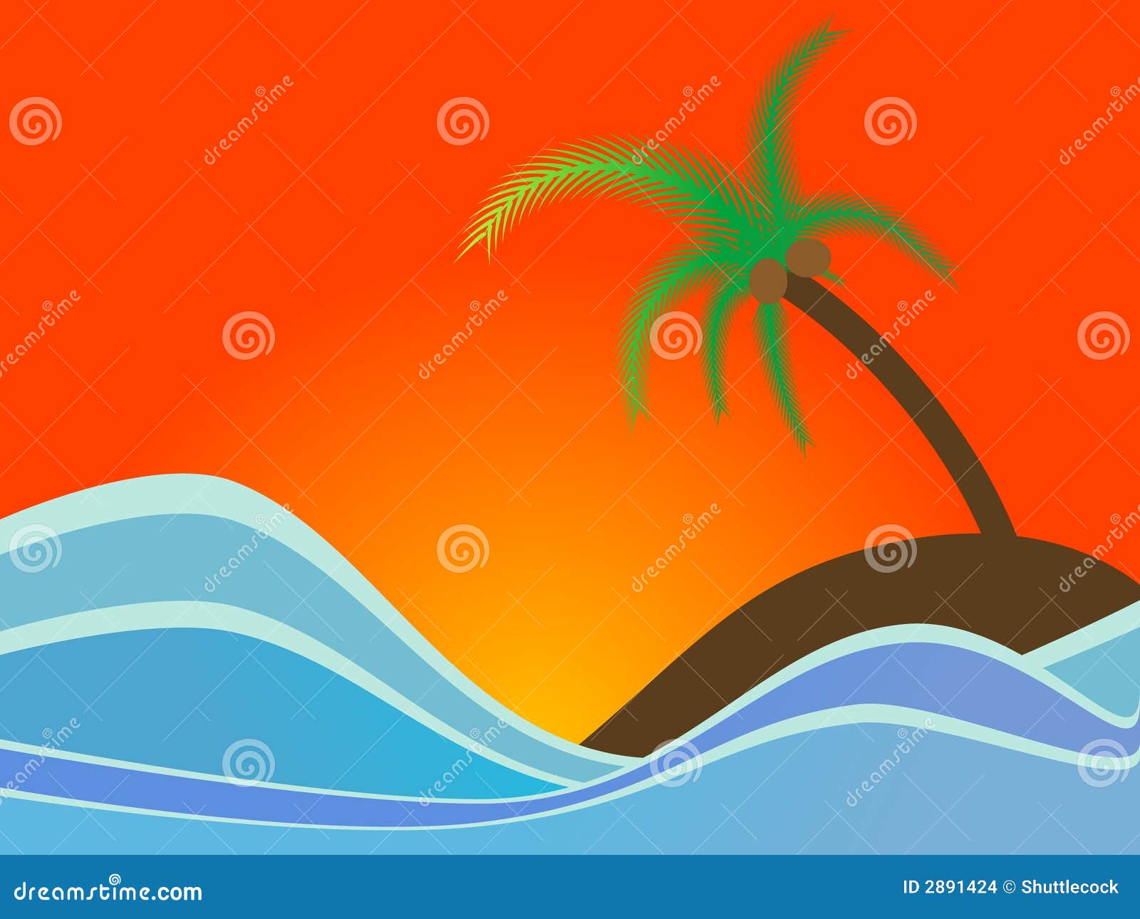 Vector de la isla ilustración del vector. Ilustración de hawai - 2891424