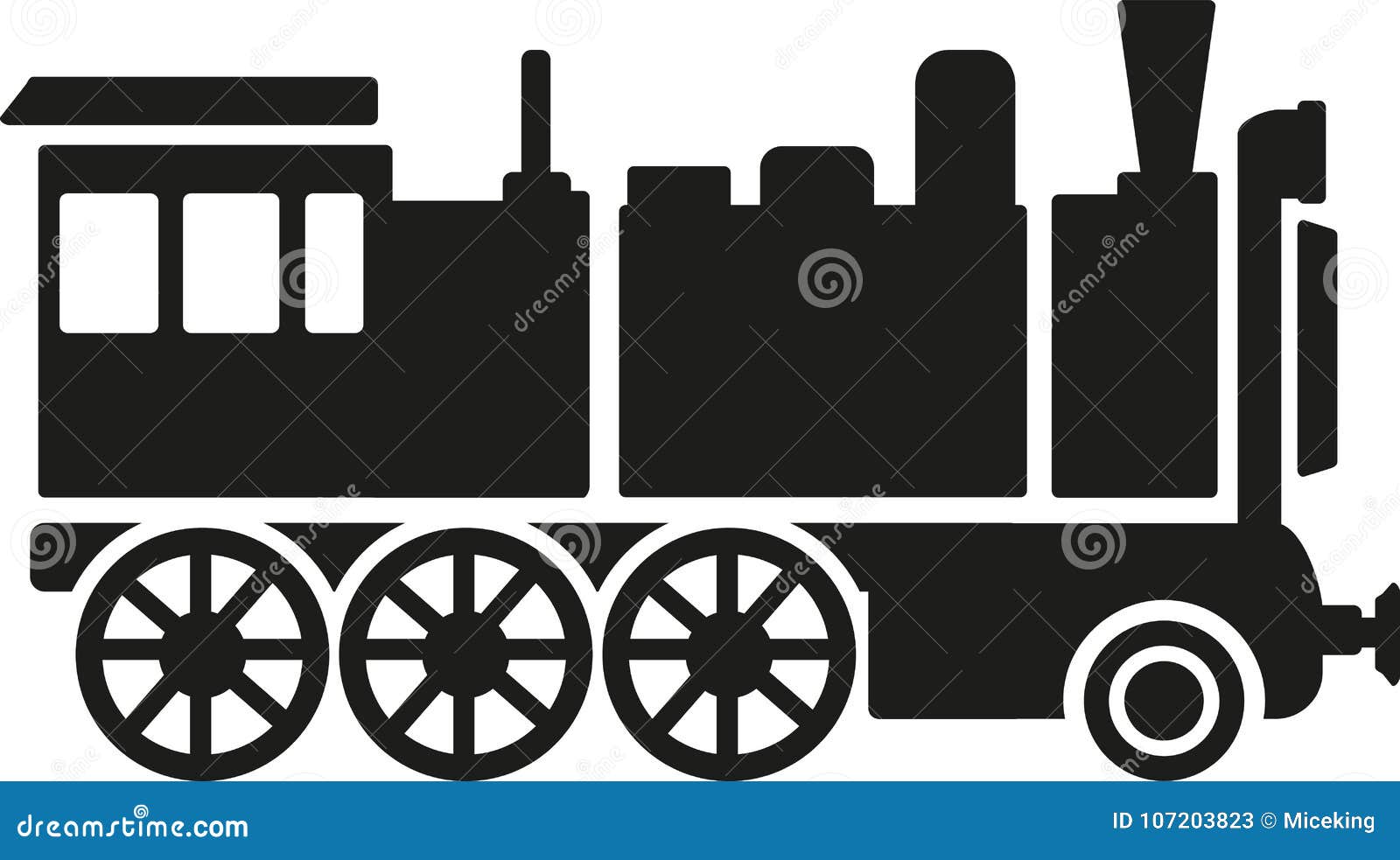 Vector De La Locomotora Del Vintage Ilustración del Vector ...