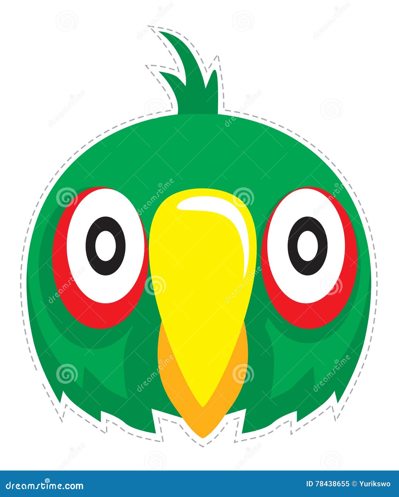 Vector De La Máscara Del Loro Ilustración del Vector - Ilustración de ...