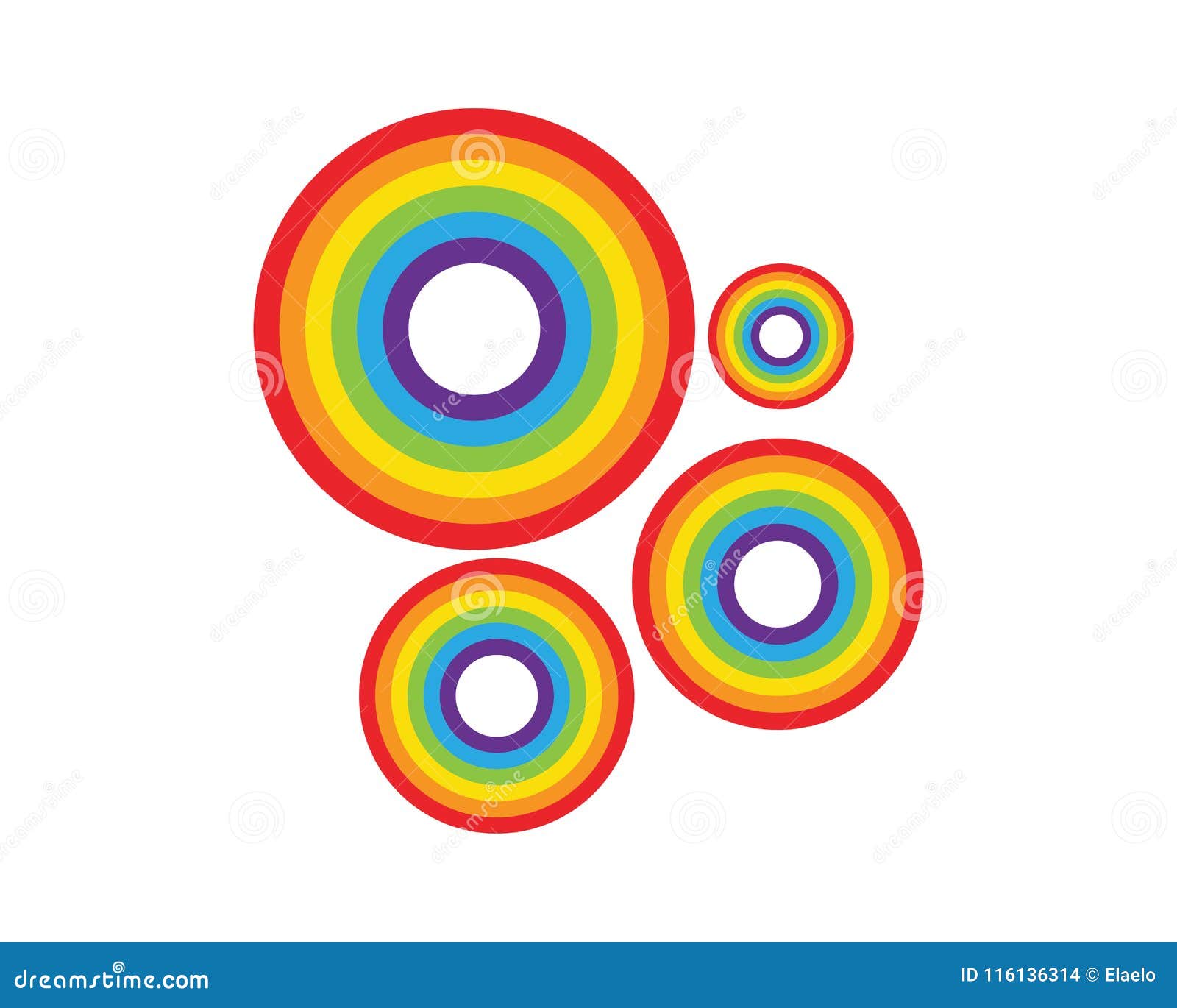 Vector De La Plantilla Del Icono Del Arco Iris Ilustración Del Vector
