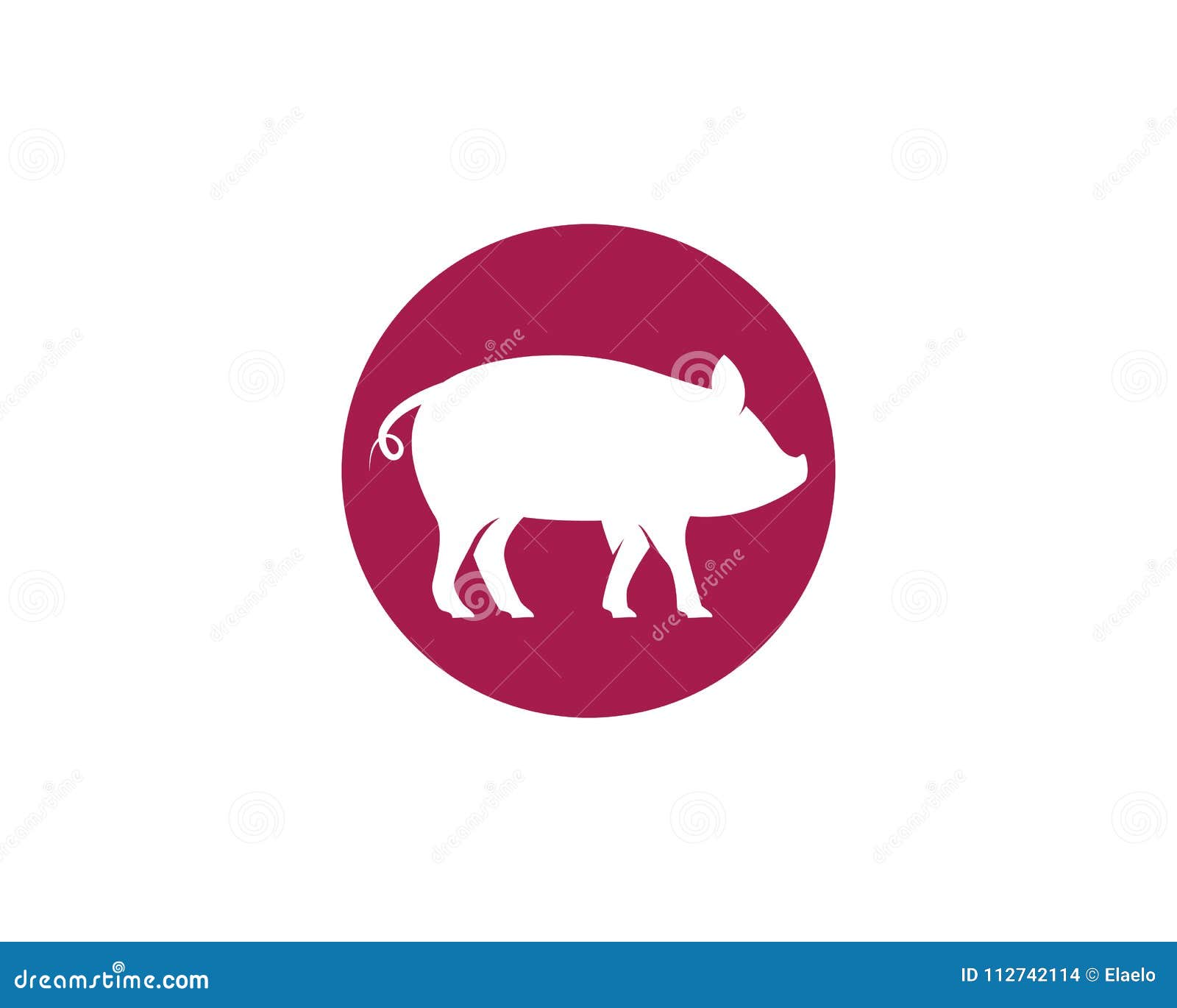 Vector De La Plantilla Del Logotipo Del Cerdo Ilustración del Vector ...