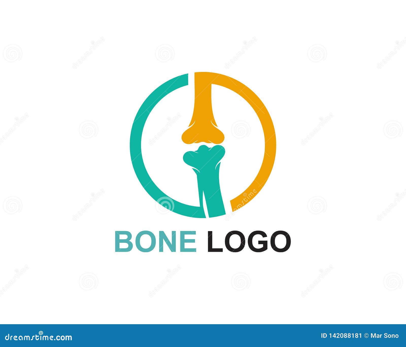 Vector De La Plantilla Del Vector Del Logotipo Del Hueso Ilustración ...