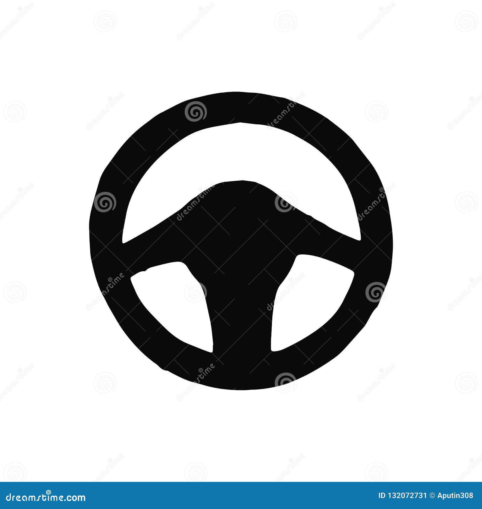 Vector De La Silueta Del Volante Del Coche Objeto Aislado Ilustración ...
