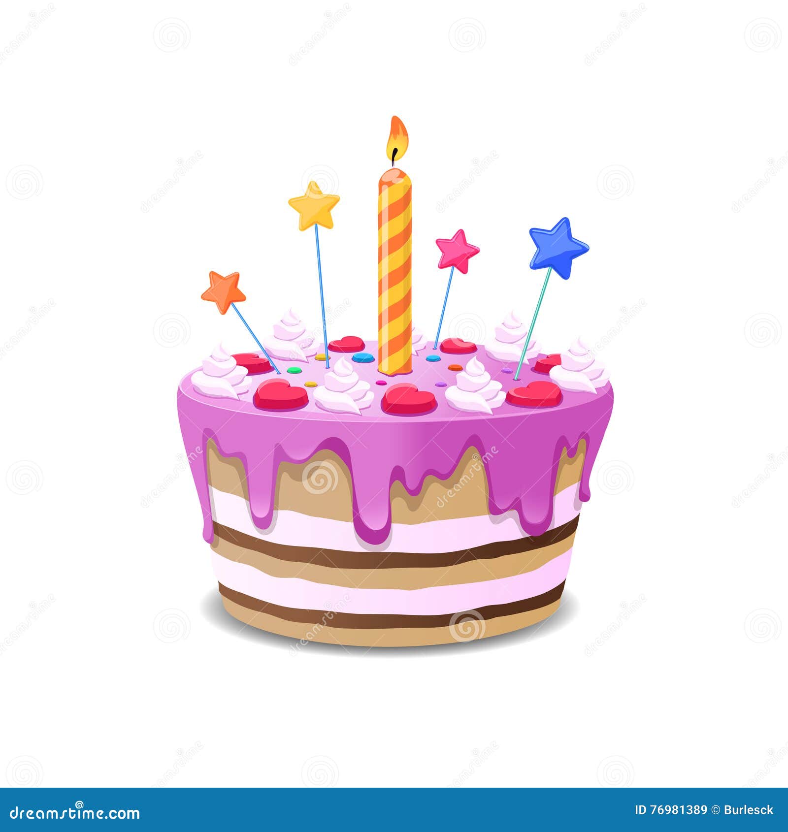 Vector De La Torta De Cumpleaños Ilustración del Vector - Ilustración ...
