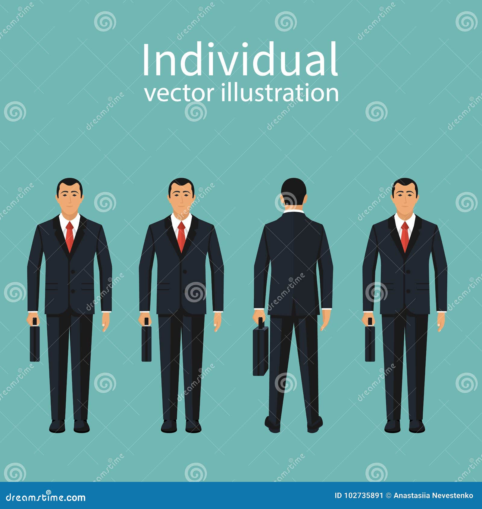 Vector De La Unicidad Y De La Individualidad Ilustración del Vector ...