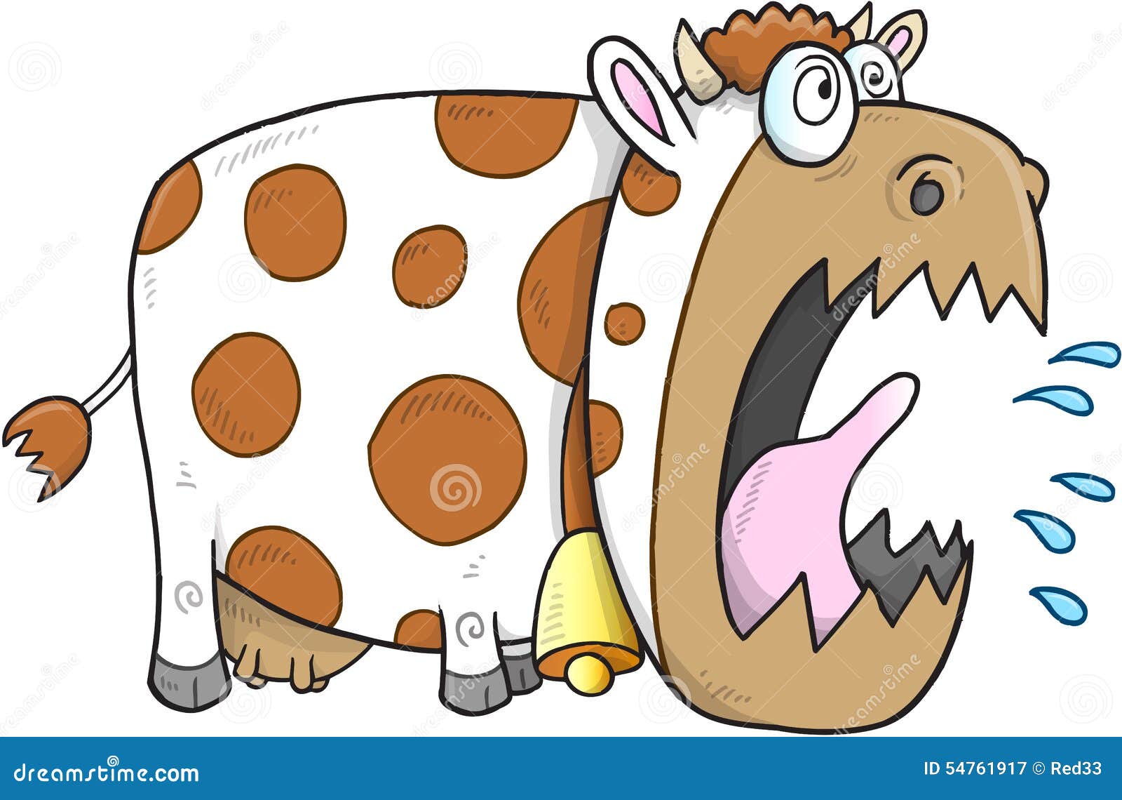 Vector de la vaca loca ilustración del vector. Ilustración de vector ...