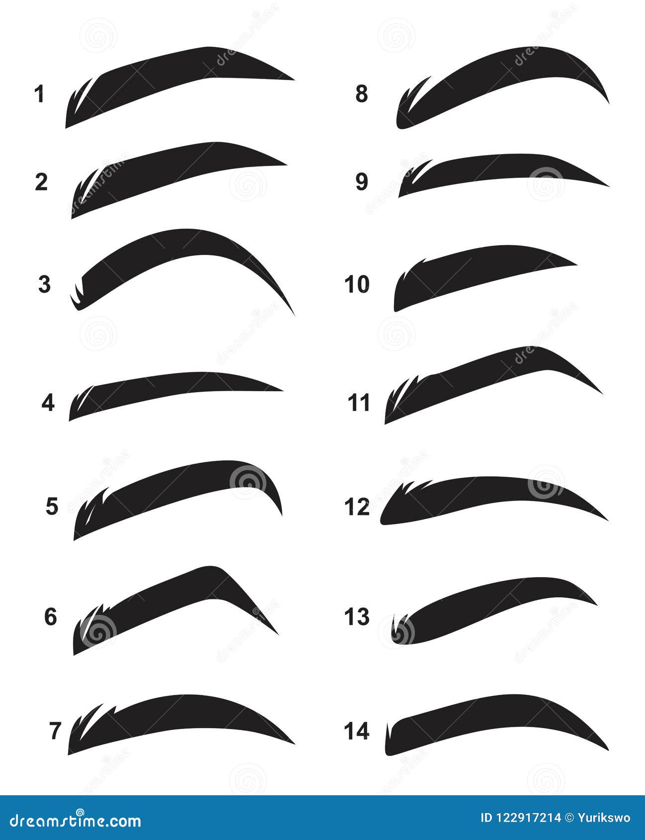 Vector De Las Cejas De La Forma Ilustración del Vector - Ilustración de ...