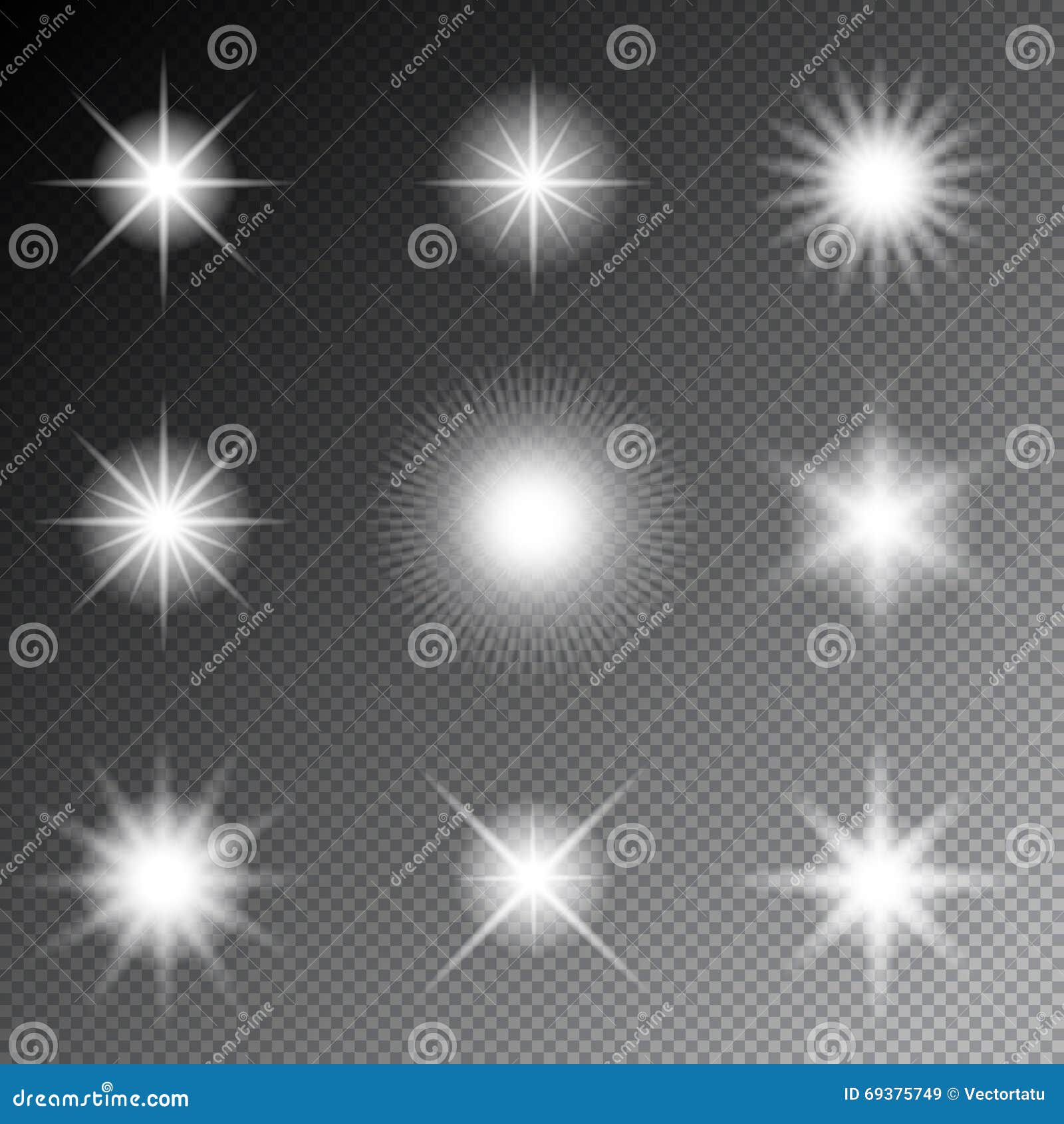 Vector De Las Estrellas Y De Las Chispas Ilustración del Vector ...