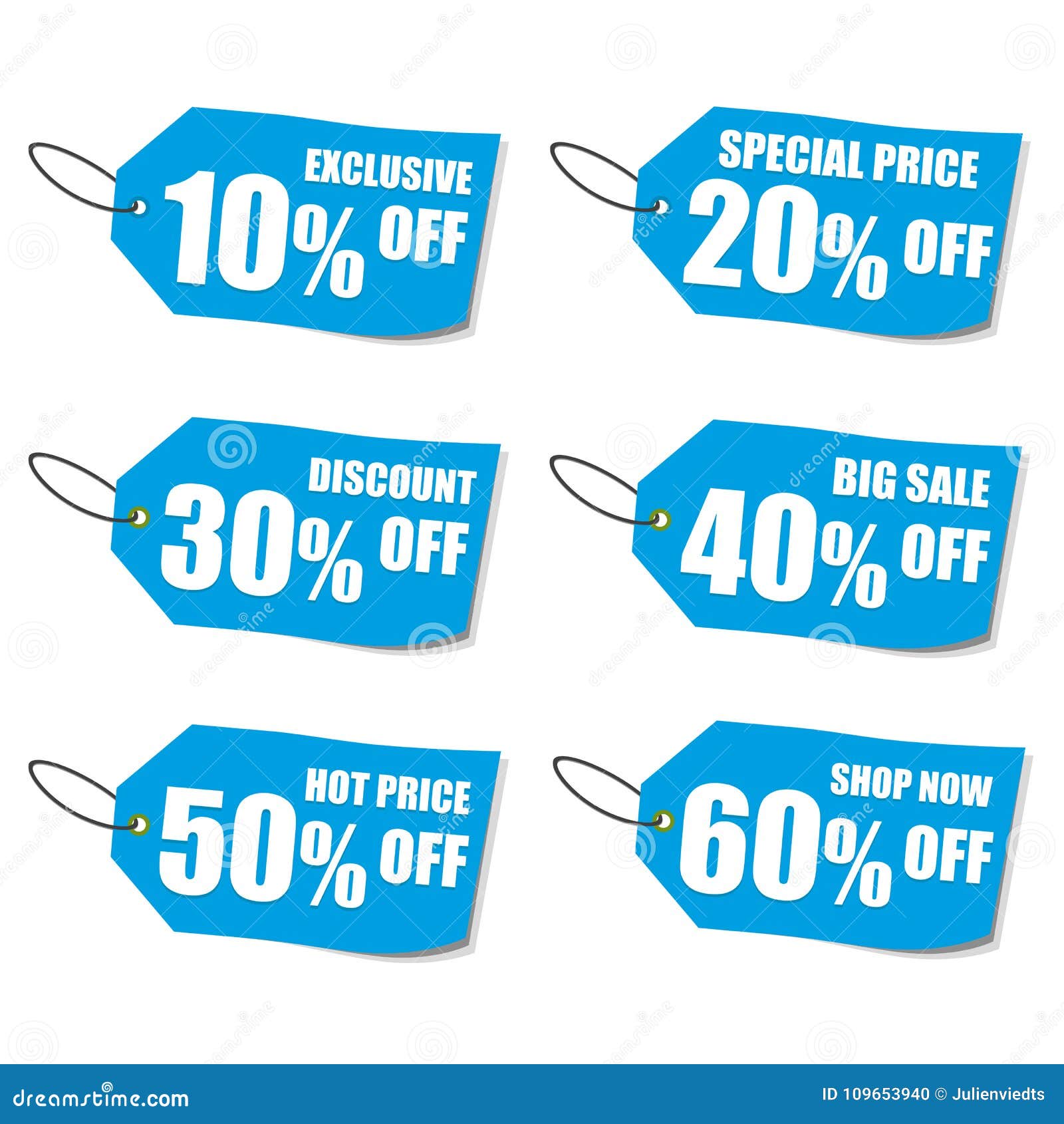 Vector De Las Etiquetas De Precio De Descuento Vector Eps10 Ilustración ...