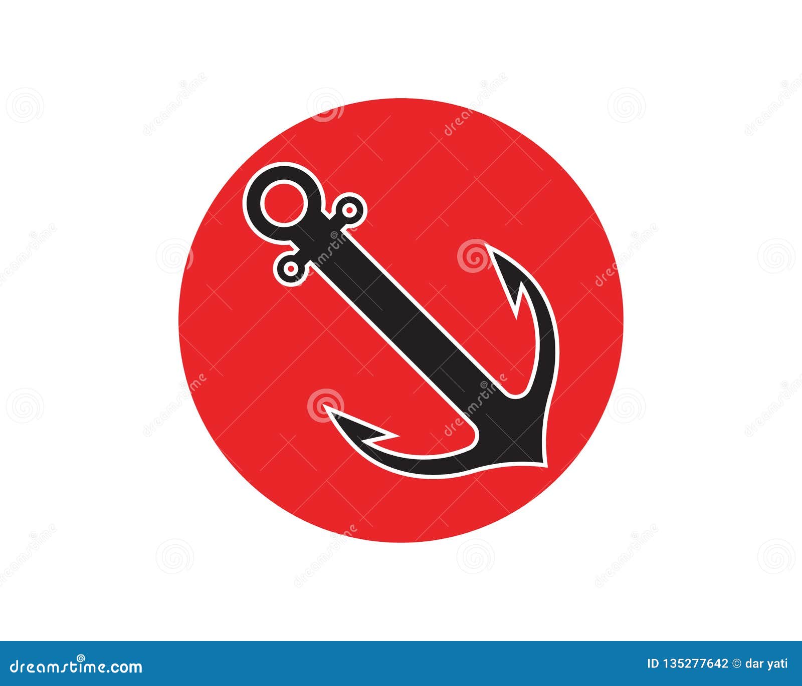 Vector De Logo Template Del Icono Del Ancla Ilustración del Vector ...