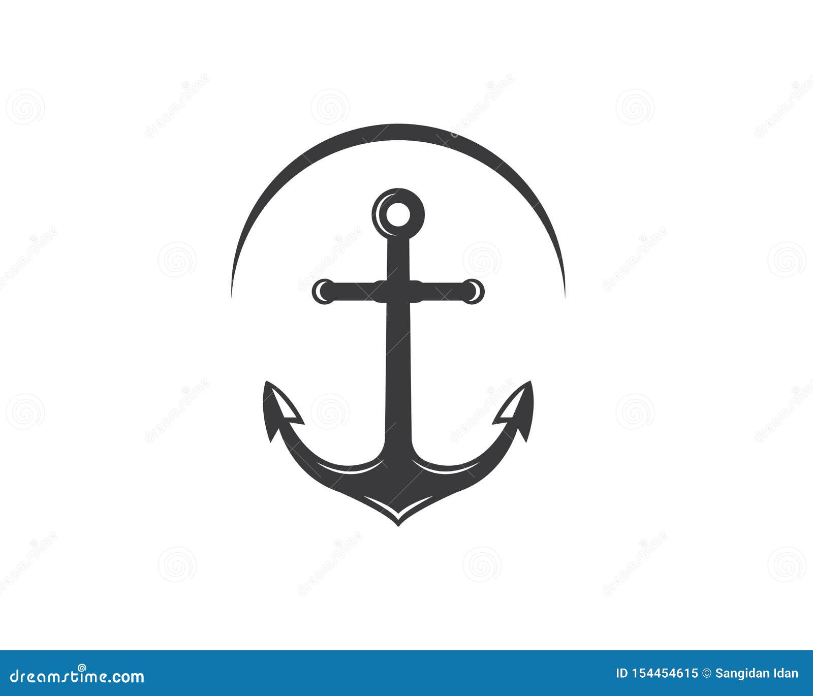 Vector De Logo Template Del Icono Del Ancla Ilustración del Vector ...