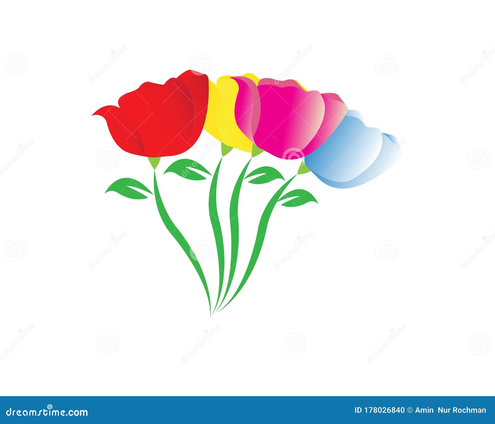 Vector De Logotipo De Flor Rosa Stock de ilustración - Ilustración de ...
