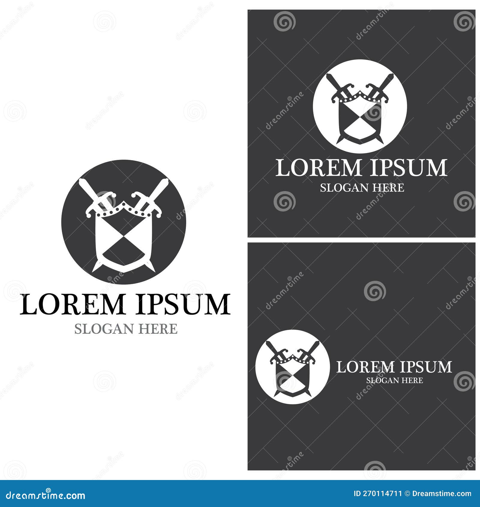 Vector De Logotipo De Guerra De Escudo Stock de ilustración ...