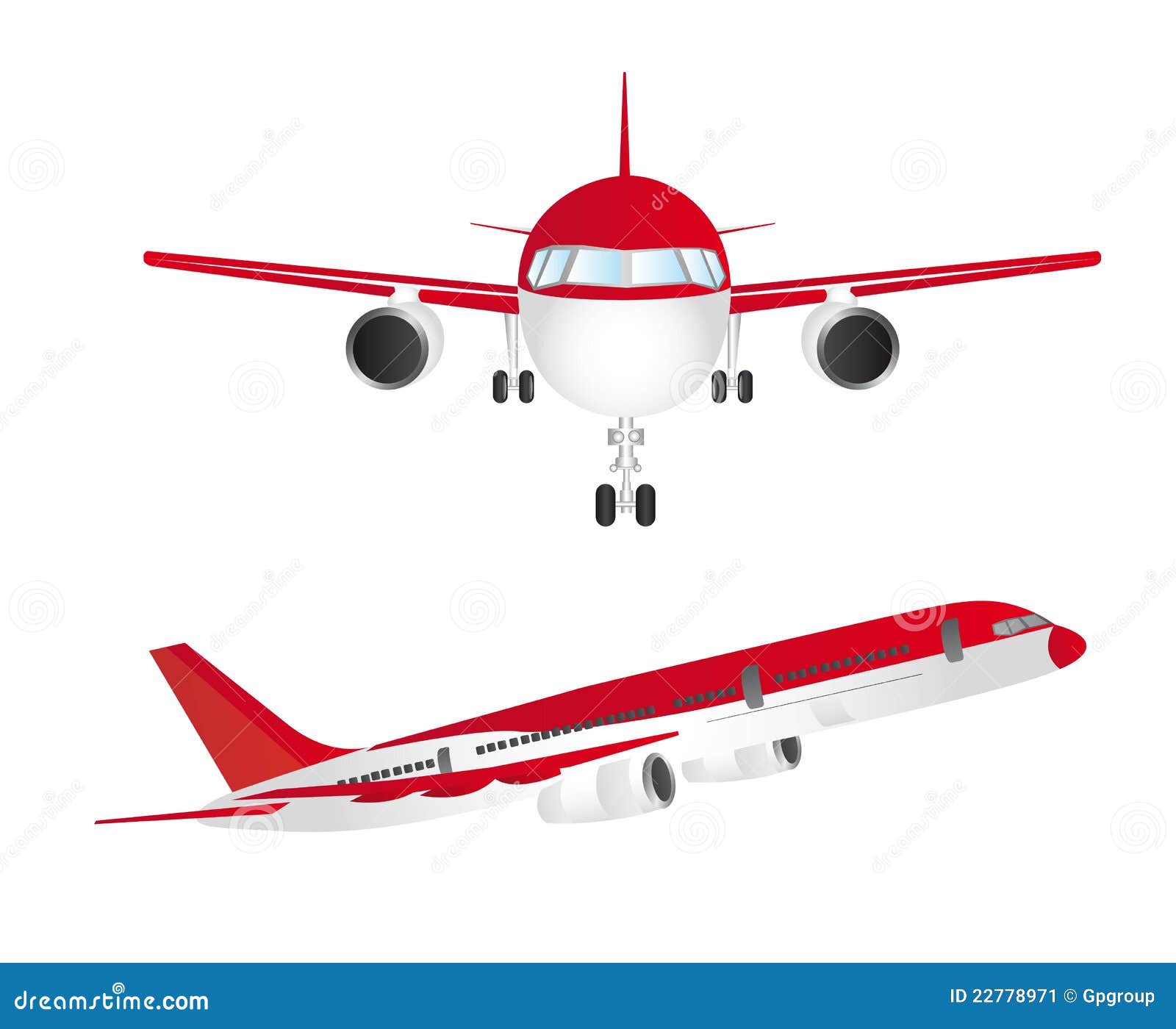 Vector de los aviones ilustración del vector. Ilustración de turbina ...