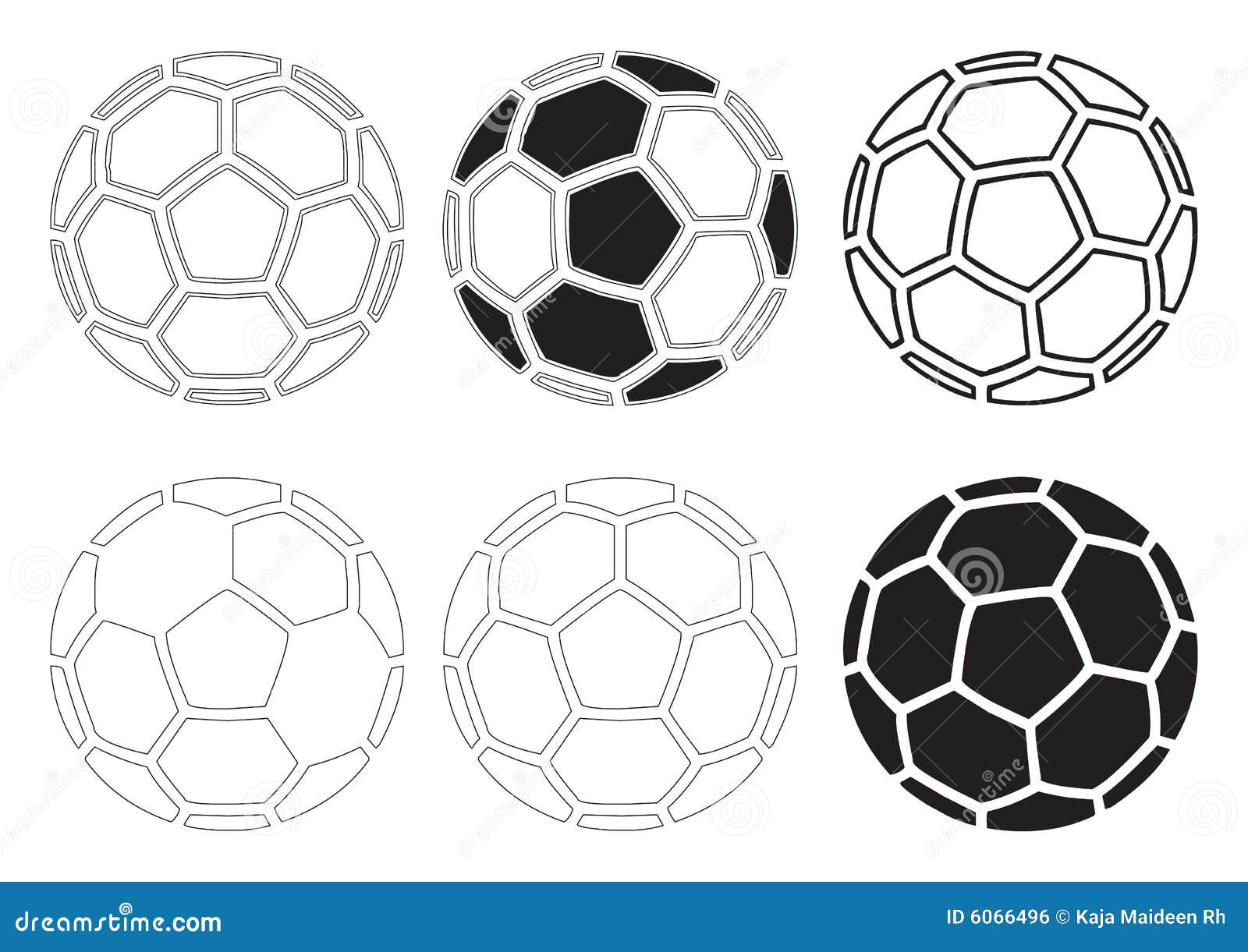 Vector De Los Balones De Fútbol Ilustración del Vector - Ilustración de ...