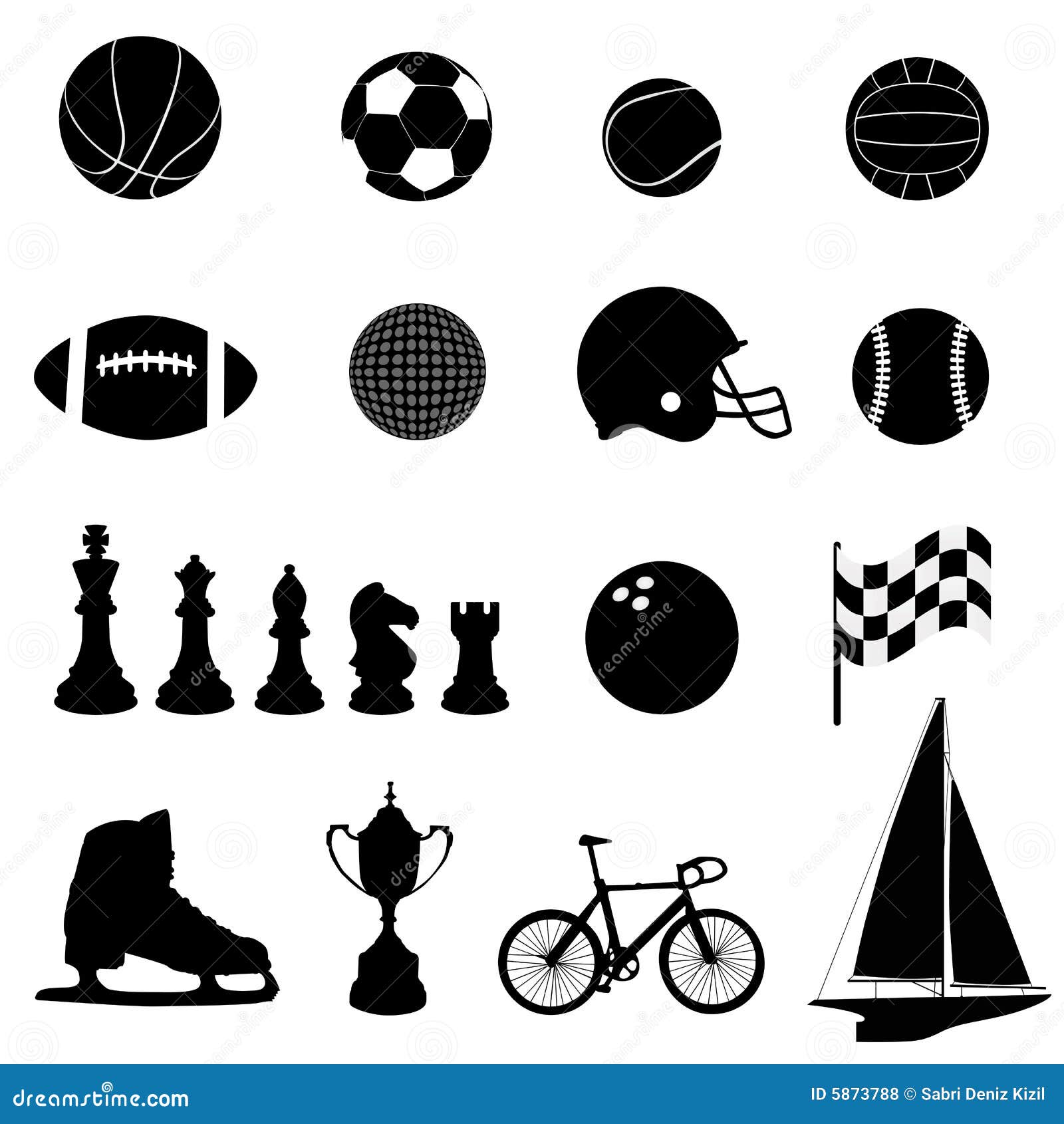 Vector De Los Iconos Del Deporte Ilustración del Vector - Ilustración ...