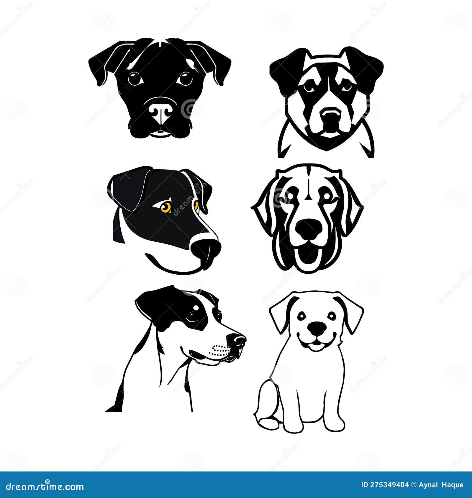 Silueta De Perro Vector