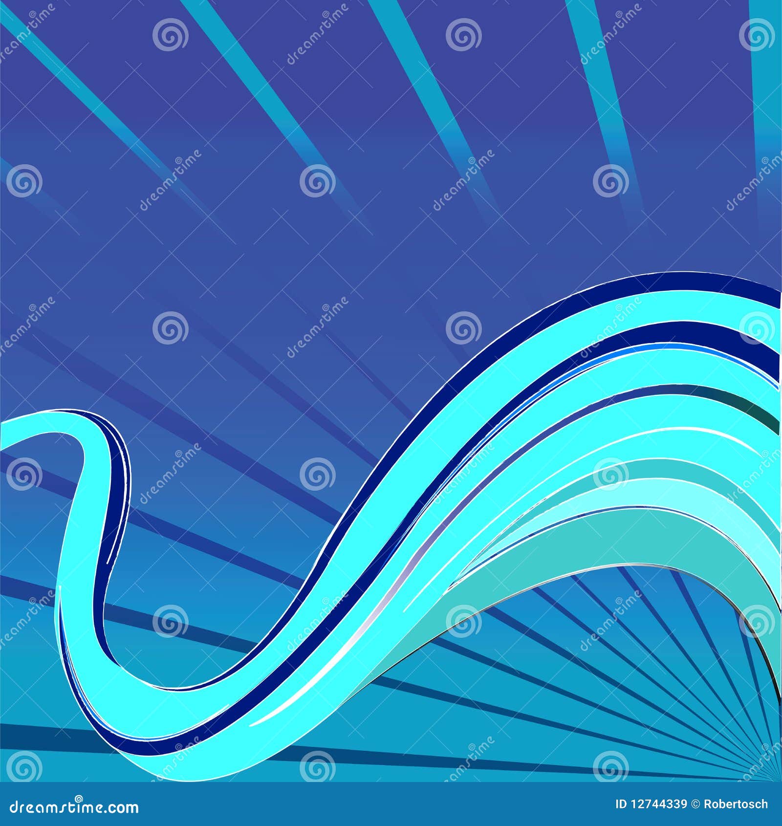 Vector de ondas azul ilustración del vector. Ilustración de limpio ...