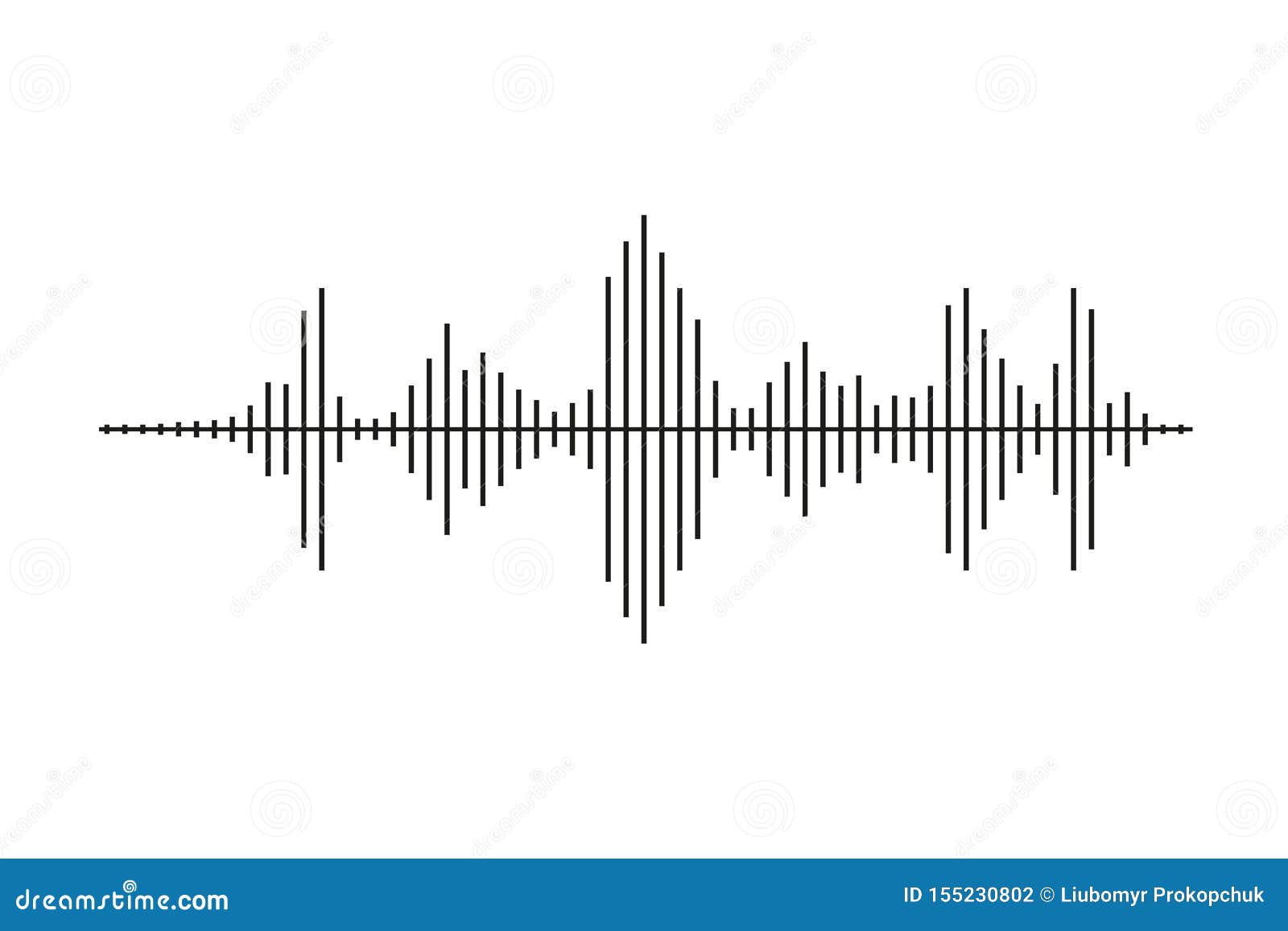 Vector de ondas de sonido stock de ilustración. Ilustración de digital ...