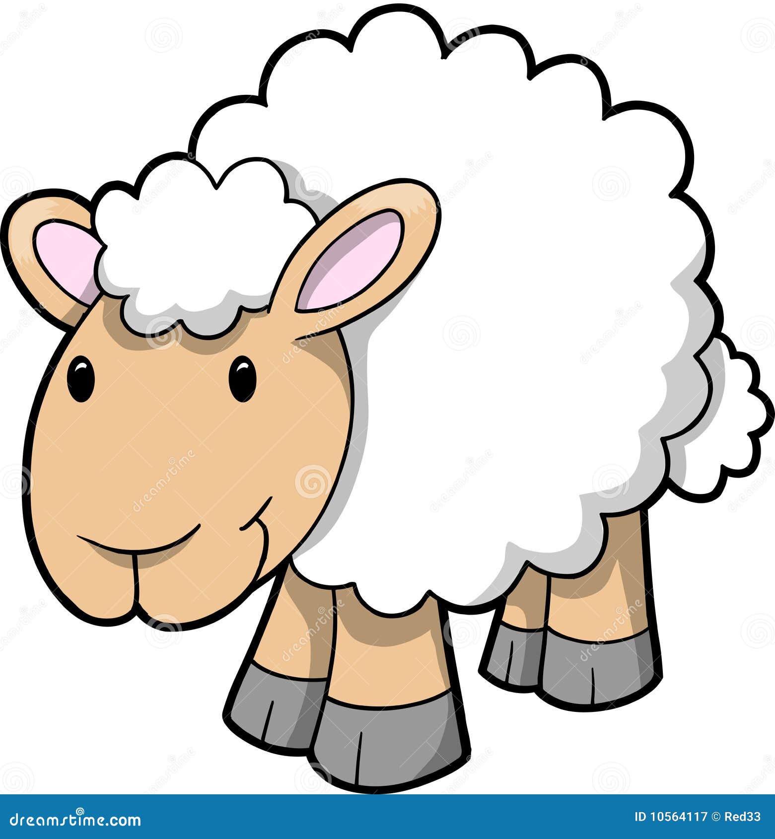 Vector de ovejas felices ilustración del vector. Ilustración de lanas ...