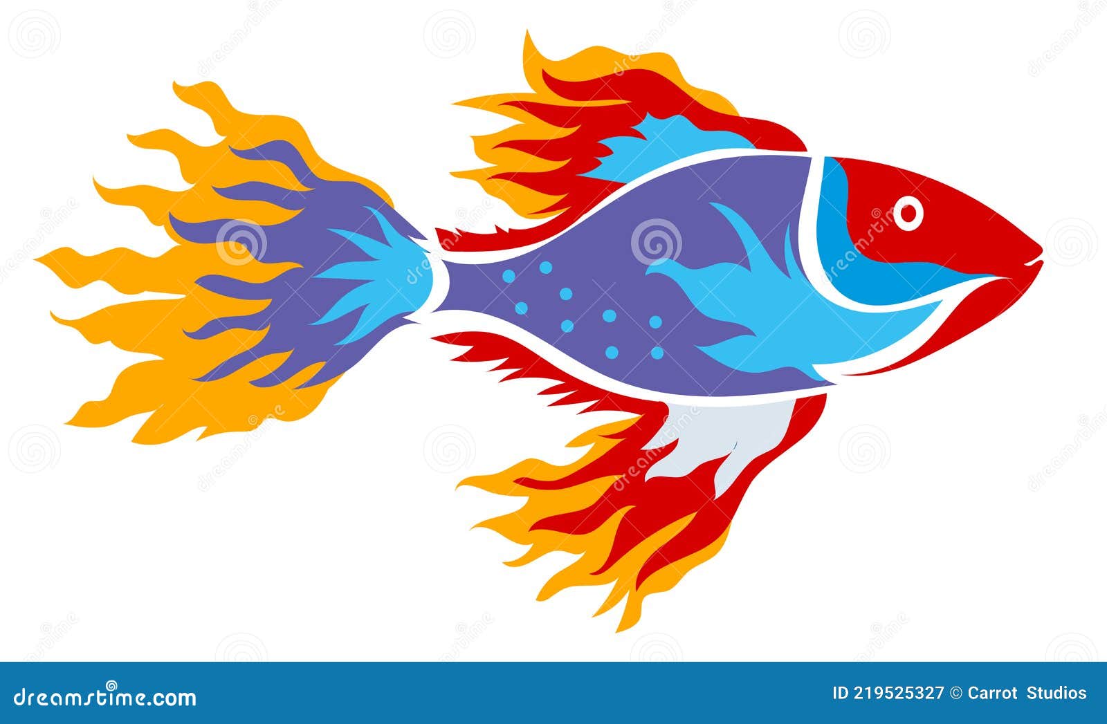 Vector de peces ilustración del vector. Ilustración de océano - 219525327