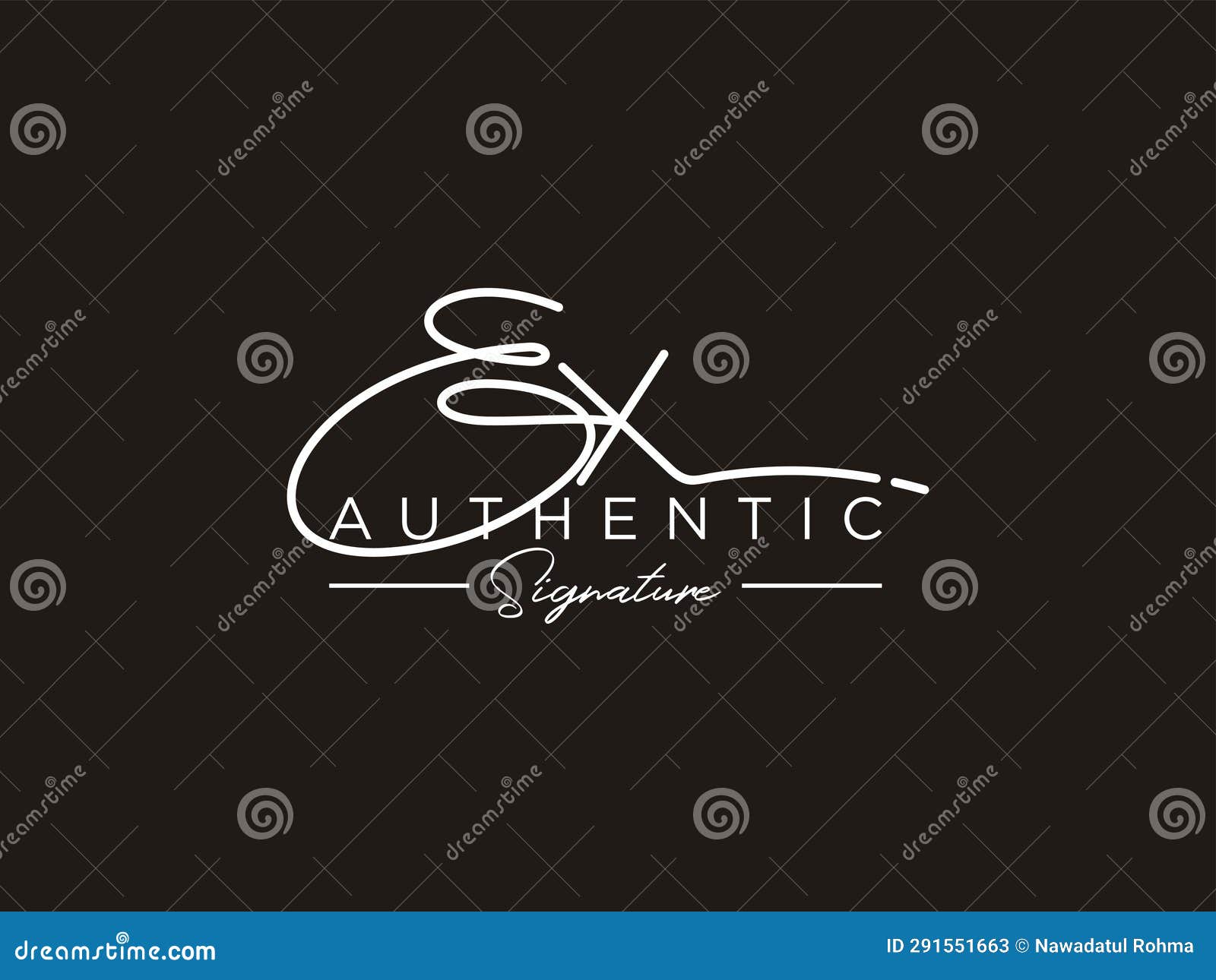 Vector De Plantilla De Logotipo De Firma Ex Carta Ilustración del ...