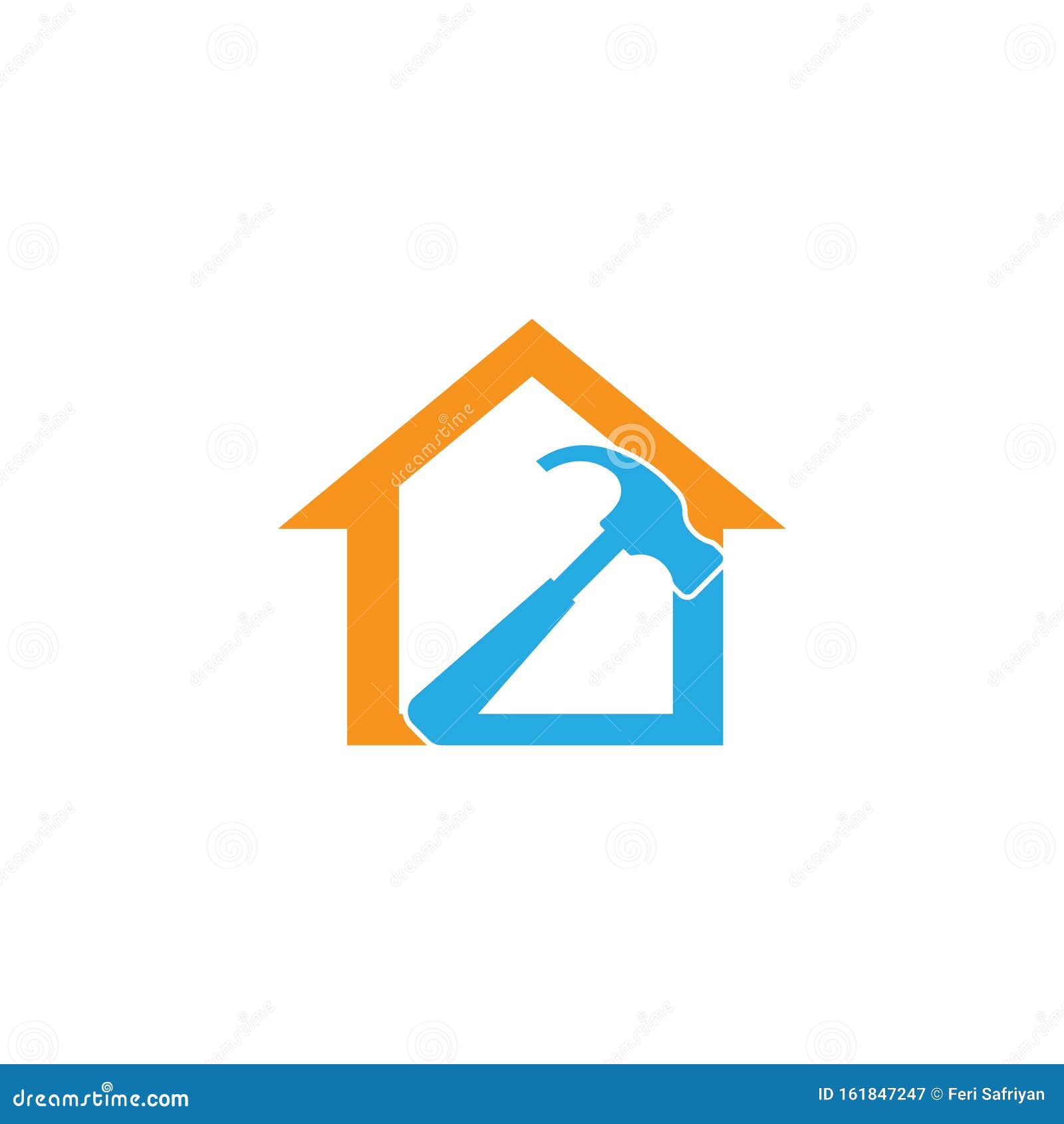 Vector De Plantilla De Logotipo De Martillo Ilustración del Vector ...