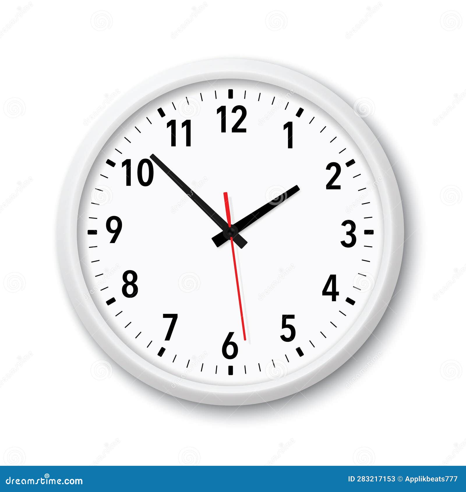 Vector De Reloj De Cuarzo Blanco Moderno Realista Ilustración del ...
