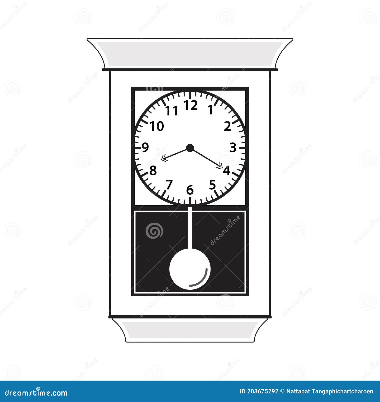 Vector De Reloj De Pared Aislado Ilustración del Vector - Ilustración ...