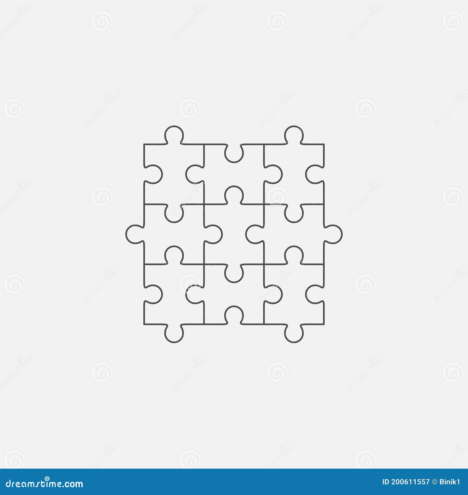 Vector De Rompecabeza Nueve Piezas Stock de ilustración - Ilustración ...