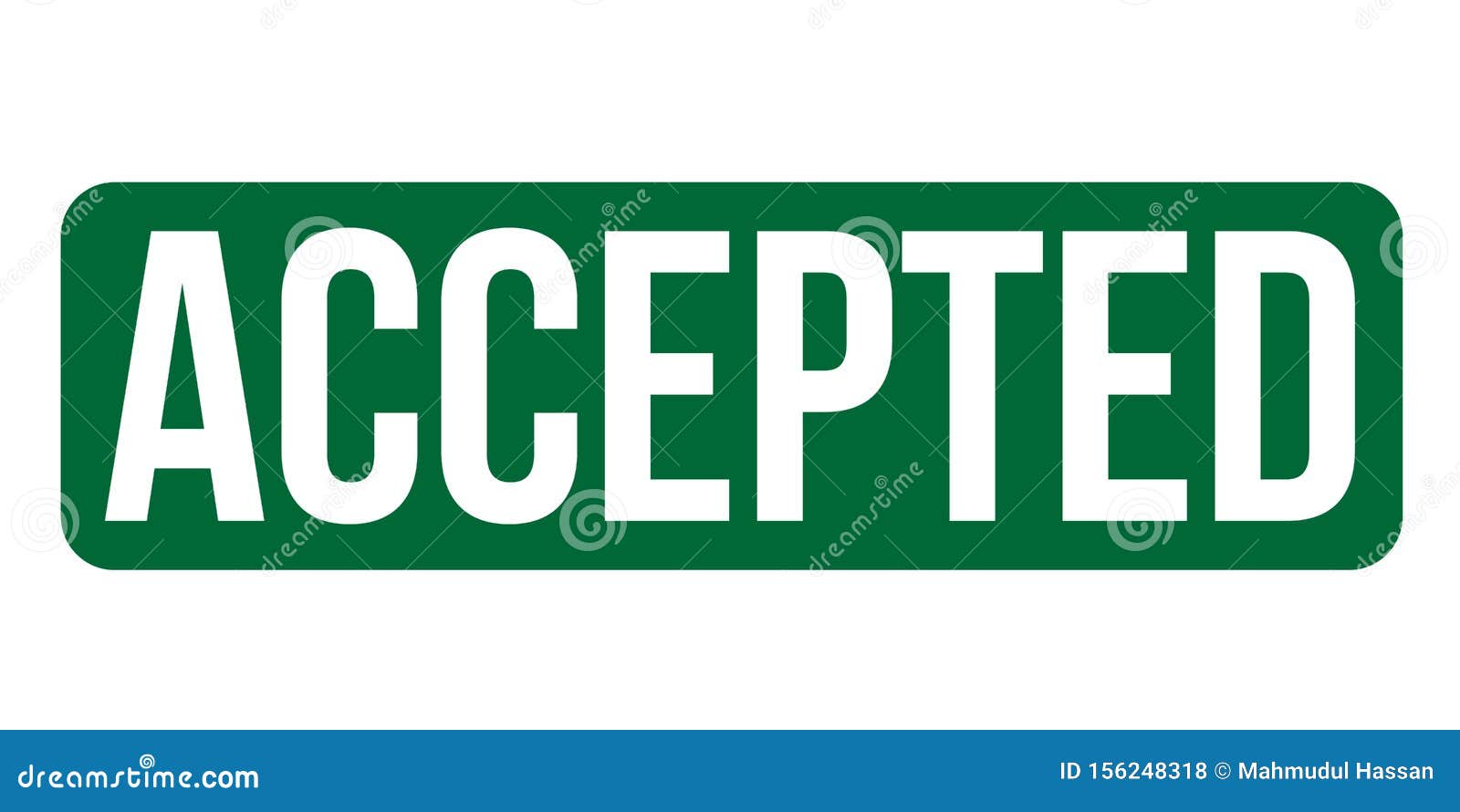 Vector De Sello De Goma Aceptado - Vector Stock de ilustración ...