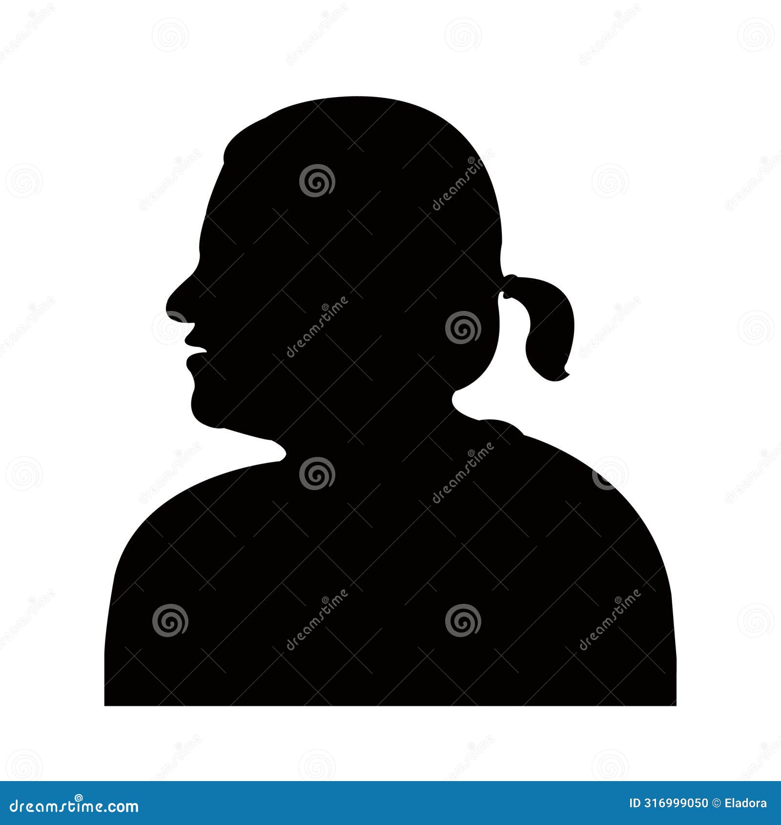 Vector De Silueta De Cabeza De Mujer Ilustración Del Vector Ilustración De Cola Contorno