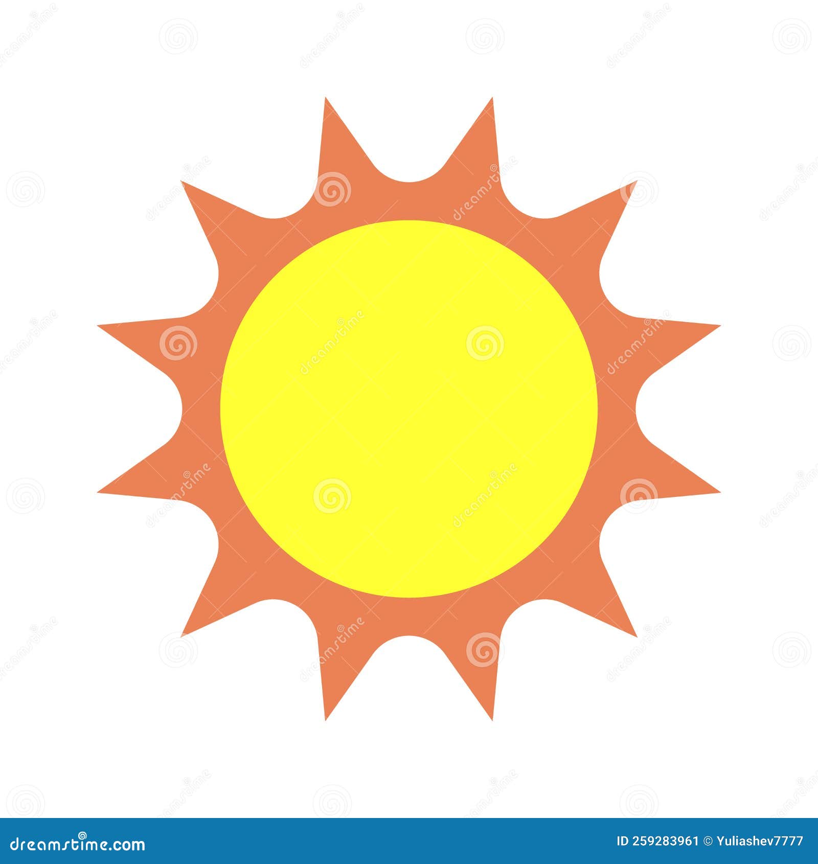 Vector de sol. ilustración del vector. Ilustración de rayo - 259283961