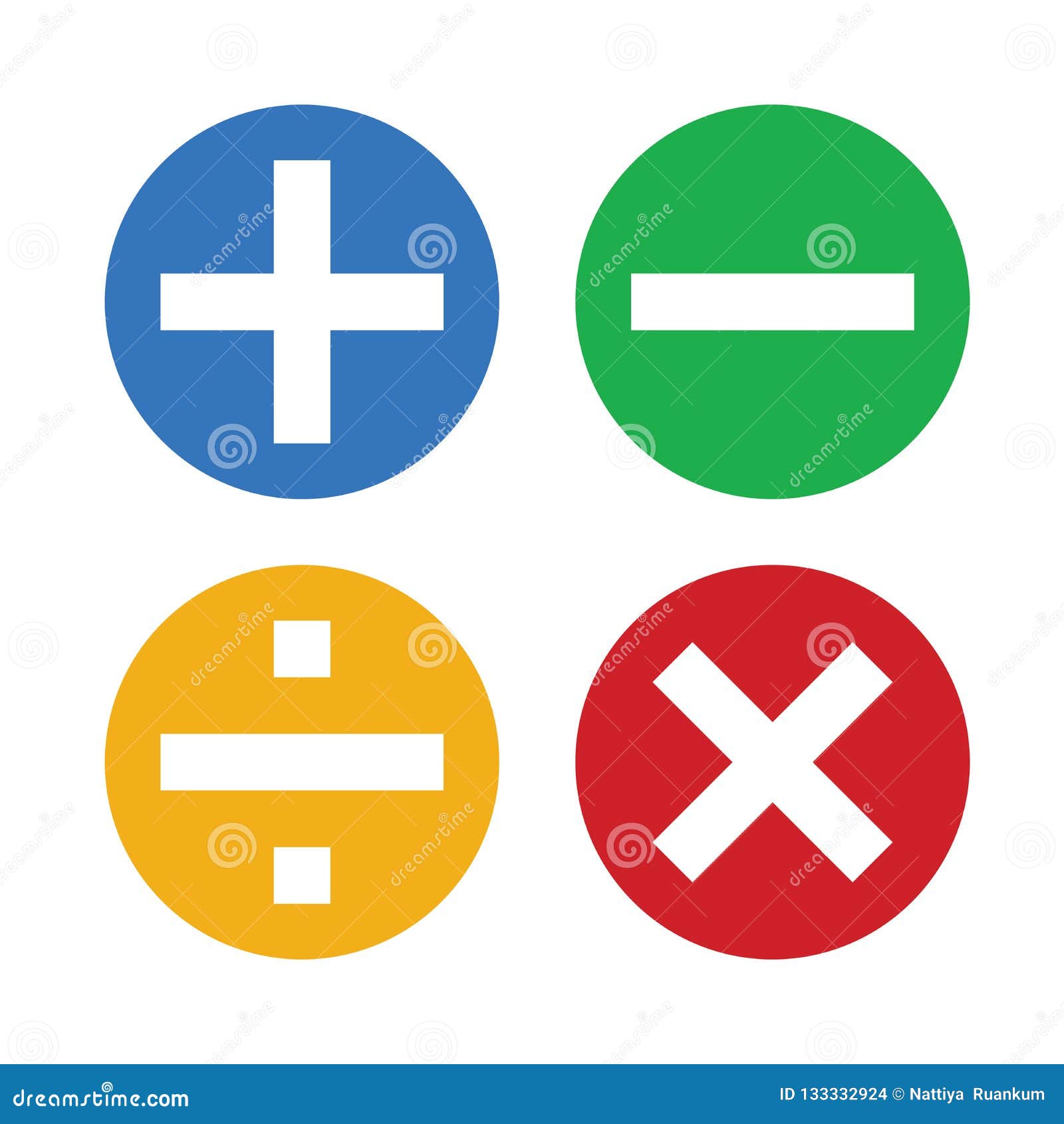 VectorÂ De Symboles De Maths et Icônes De Maths Illustration de Vecteur ...